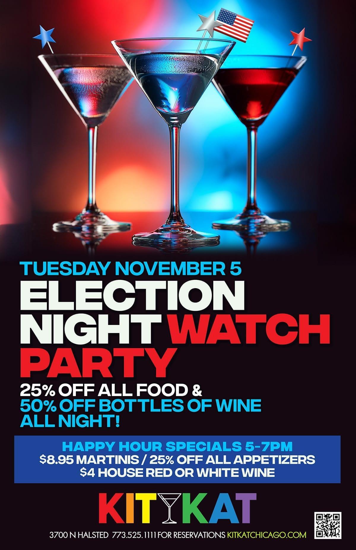 Election Night Watch Party 2024 • Kit Kat | Drag Show Chicago