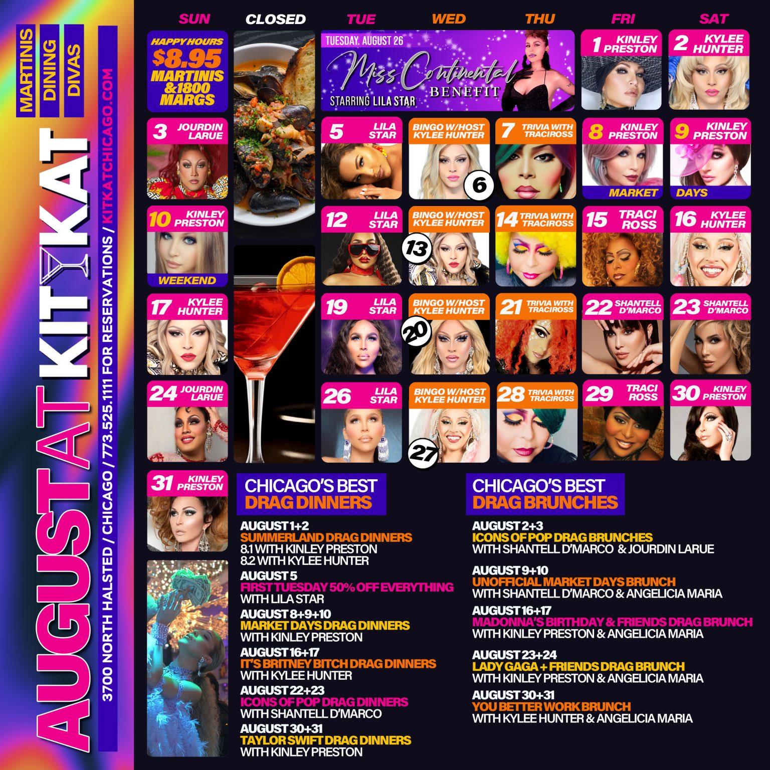 Kit Kat Calendar • Kit Kat | Drag Show Chicago