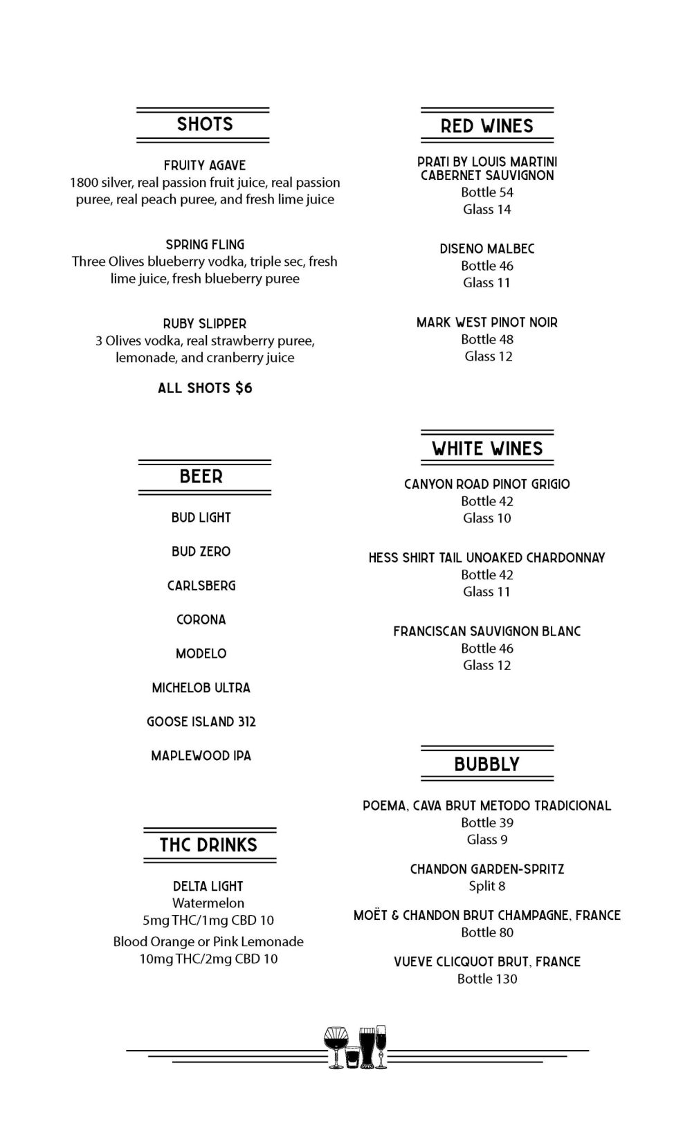 Menus • Kit Kat | Drag Show Chicago
